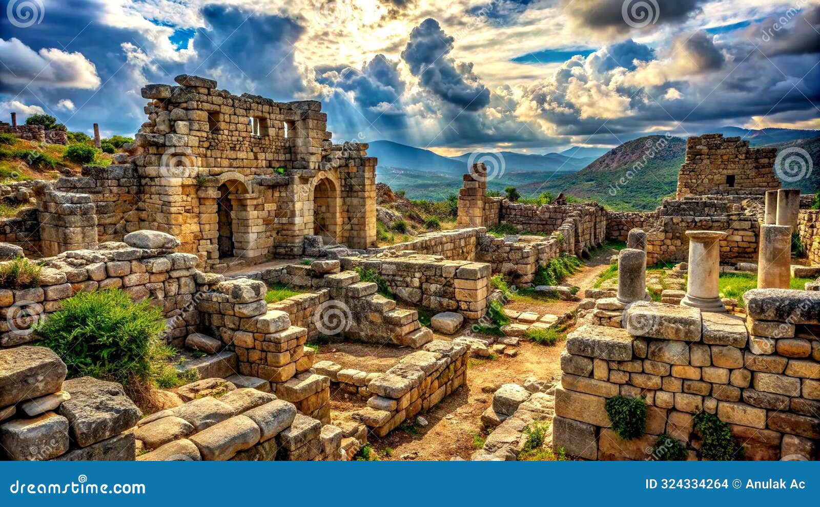 Ancient Ruins of a Lost Civilization: a Poignant and Evocative Scene of ...