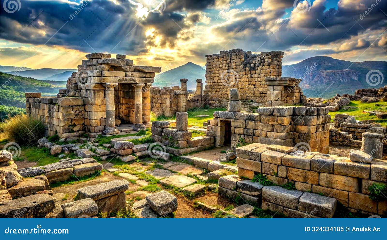 Ancient Ruins of a Lost Civilization: a Poignant and Evocative Scene of ...
