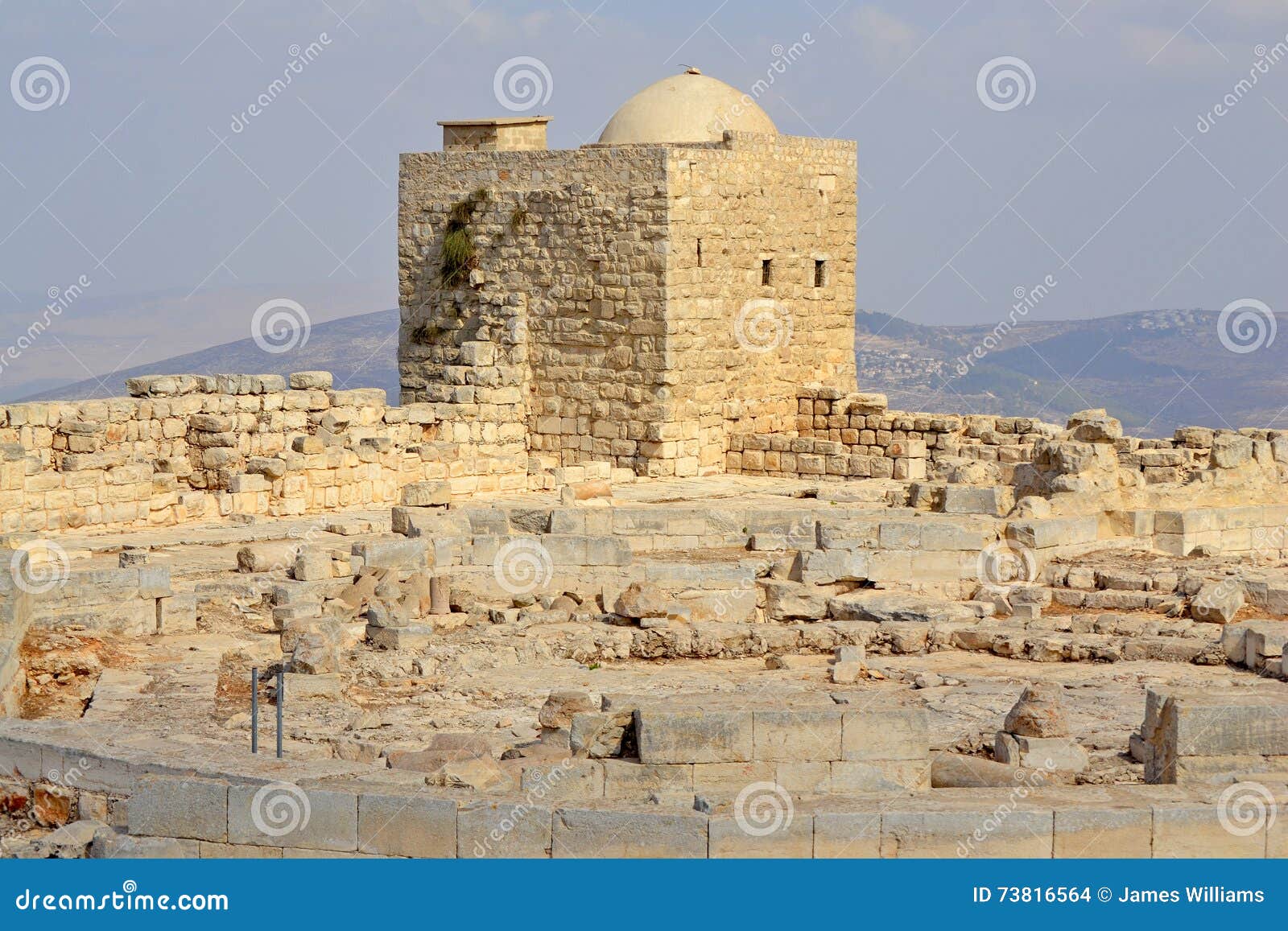 Ancient Ruins of Mount Gerizim Stock Photo - Image of civilization ...