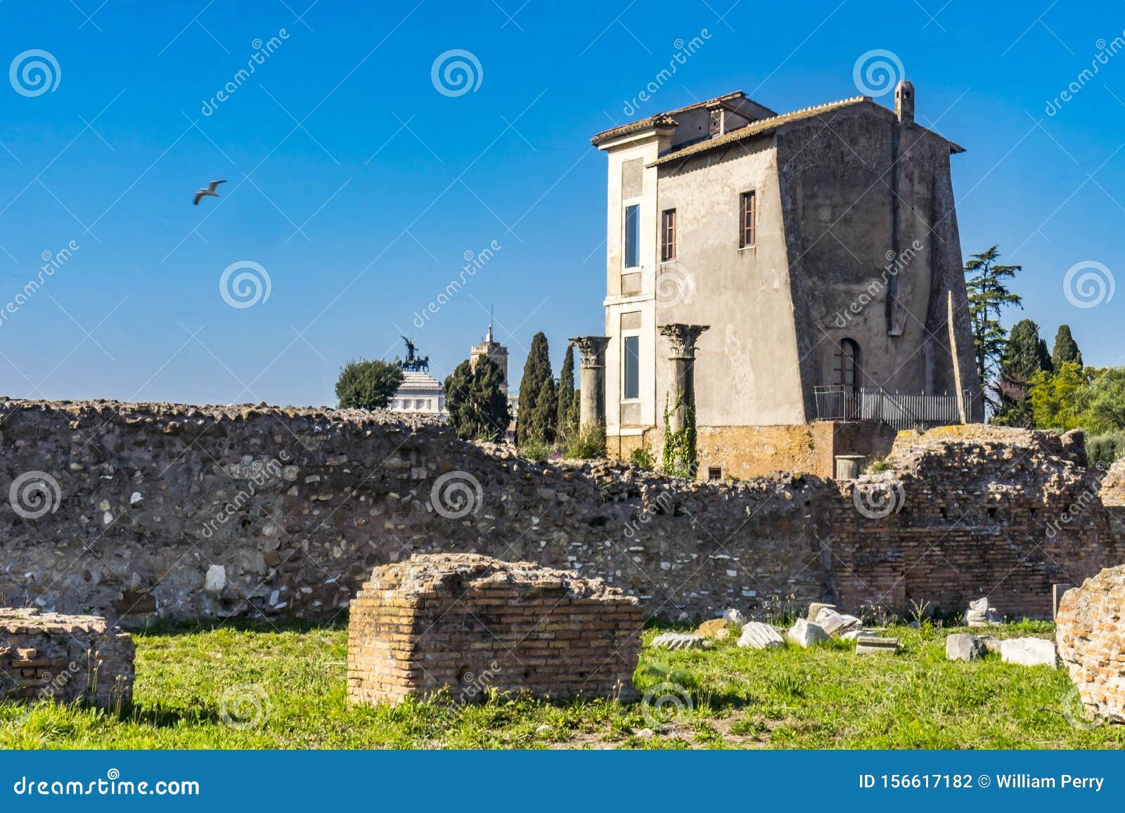 Ancient Ruins Museum Palantine Hill Rome Italy Stock Photo - Image of ...