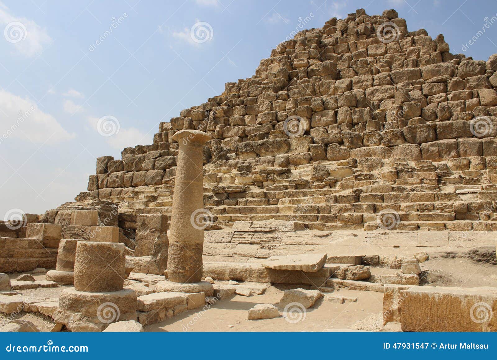 Ancient Ruins Near the Pyramids. Egypt Stock Image - Image of ...