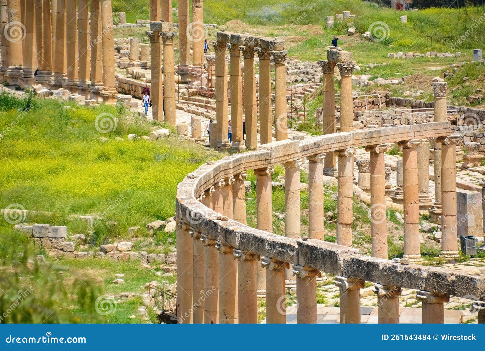 Ancient Ruins of Nymphaeum in the Gerasa, Rome Stock Photo - Image of ...