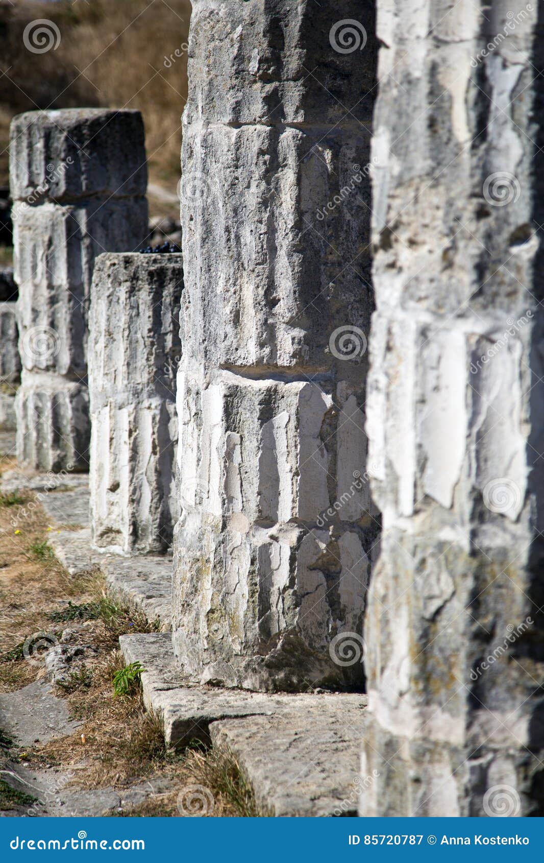 Ancient Ruins Pantekapeya on Mount Mithridates Stock Image - Image of ...