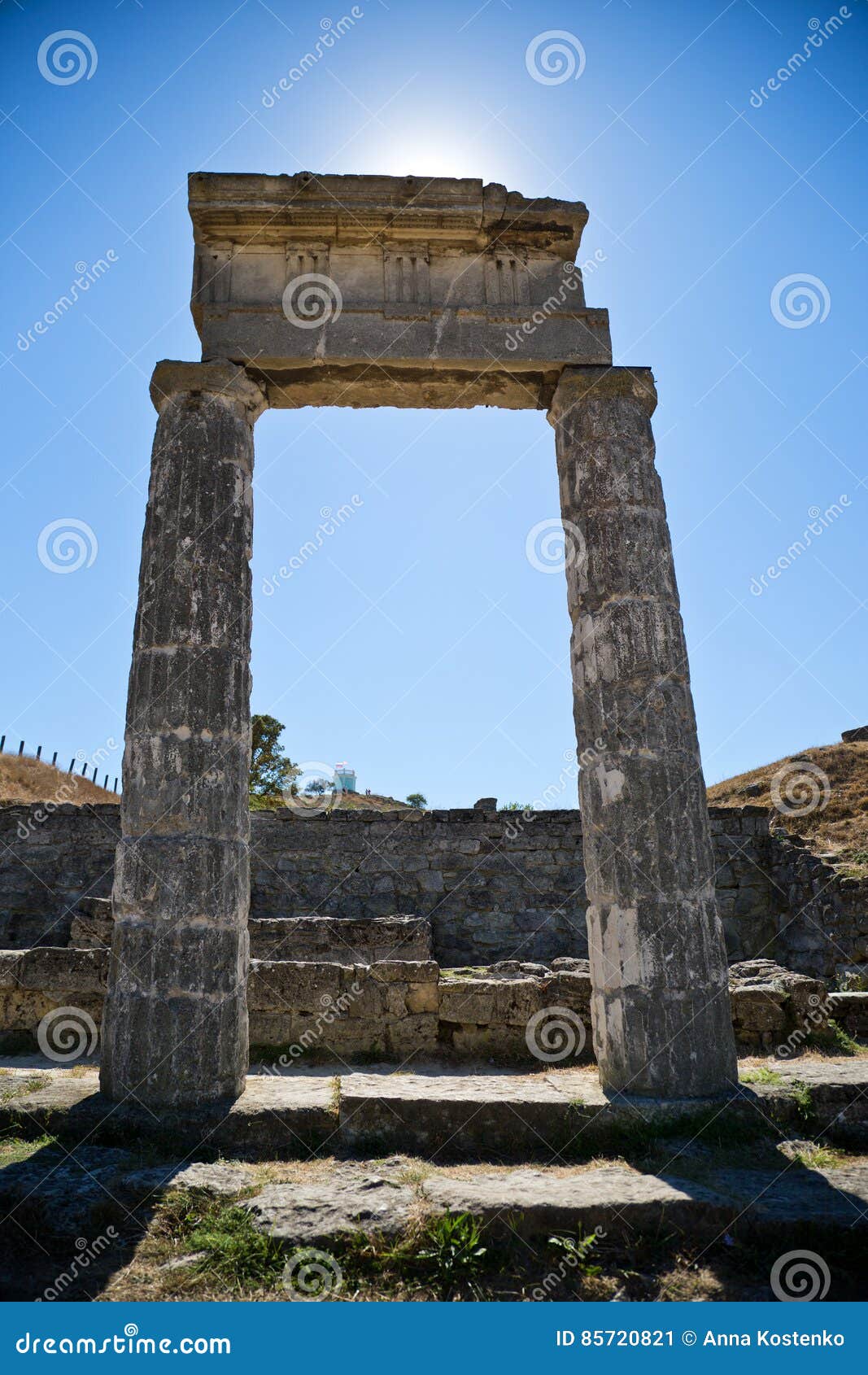 Ancient Ruins Pantekapeya on Mount Mithridates Stock Image - Image of ...