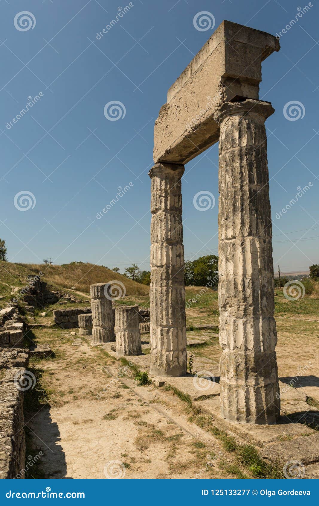 Ruins of Ancient Panticapaeum in Kerch, Crimea on Mount Mithridates ...