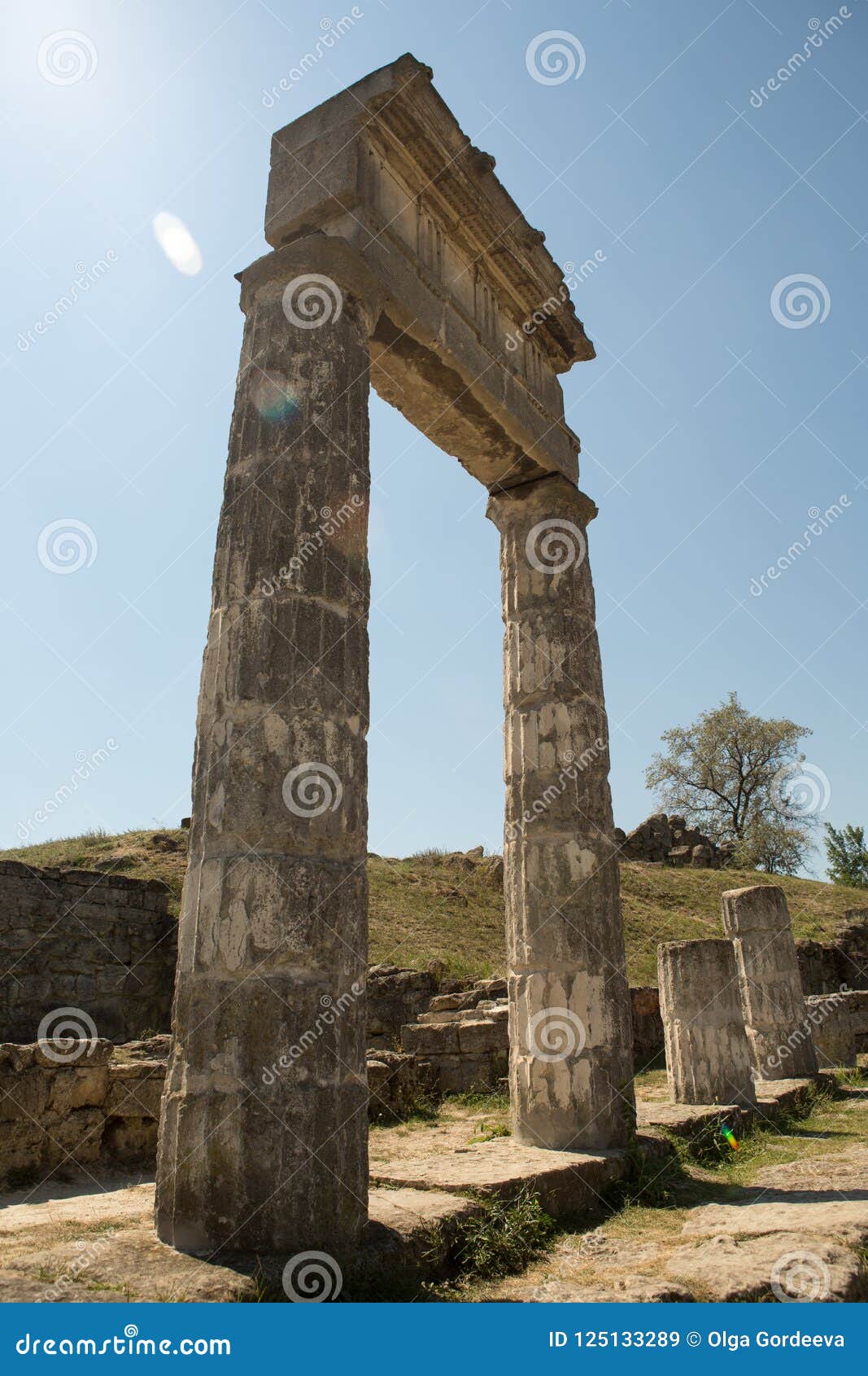 Ruins of Ancient Panticapaeum in Kerch, Crimea on Mount Mithridates ...