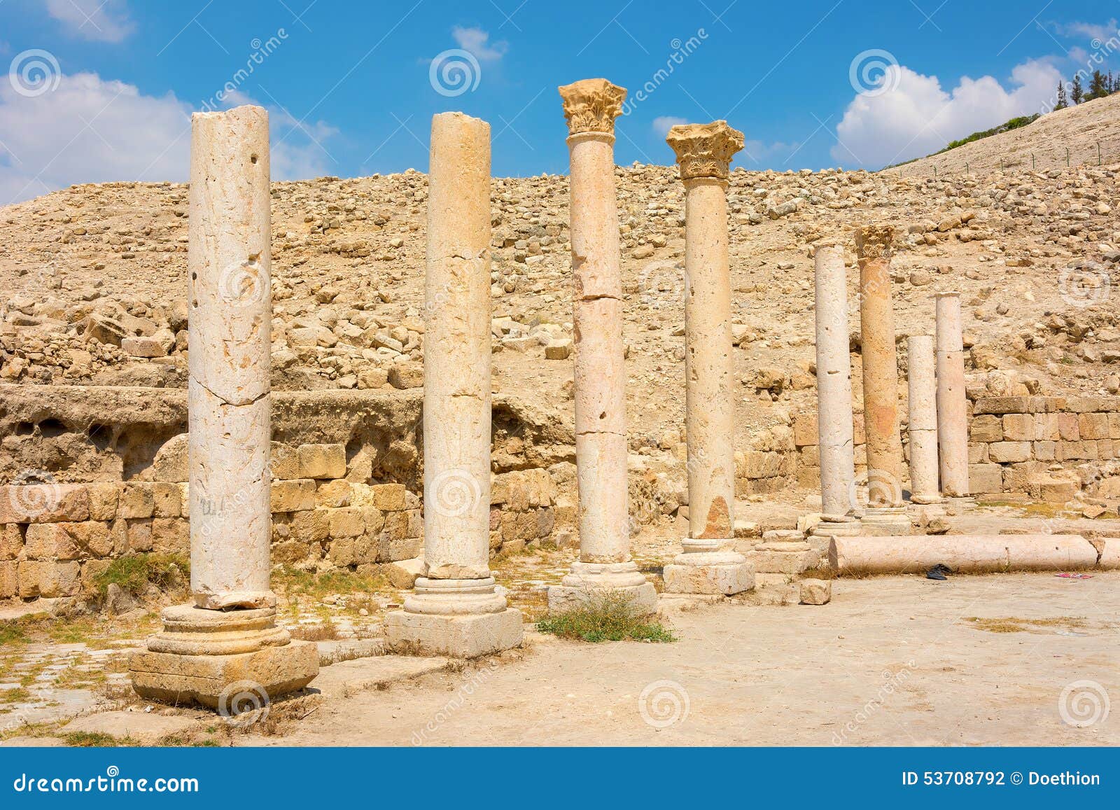 Ancient Ruins of Pella Jordan Stock Photo - Image of jordan, structure ...