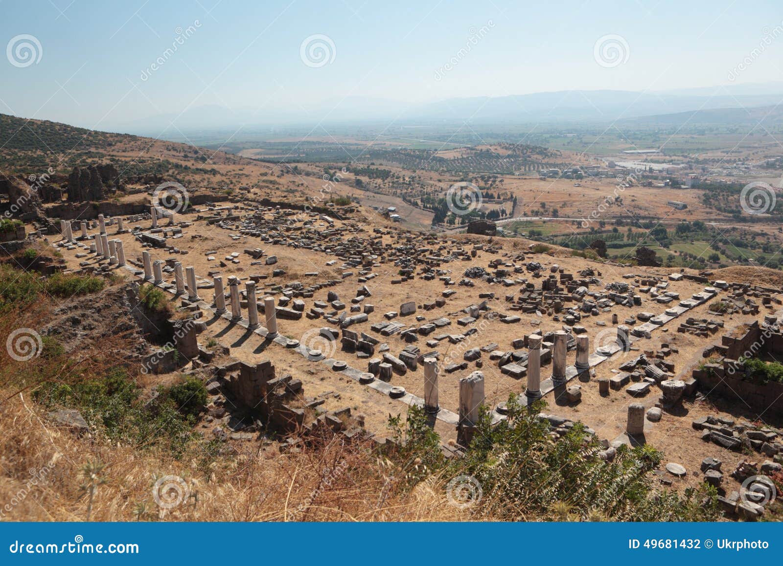 Ancient ruins of Pergamon stock photo. Image of attraction - 49681432