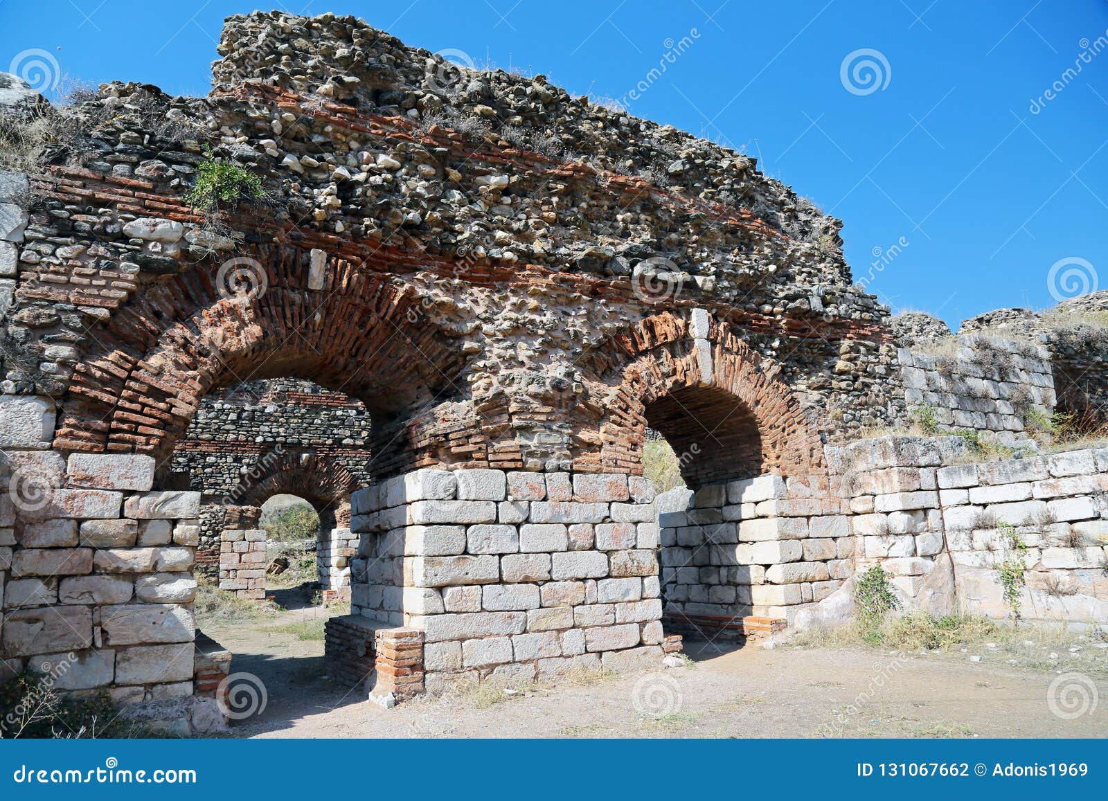 Ancient Ruins in Sardes Turkey Stock Photo - Image of sardes, brickwall ...