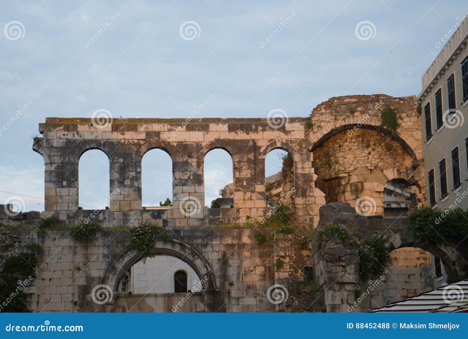 Ancient Ruins in Split, Croatia. Stock Photo - Image of traveling, town ...