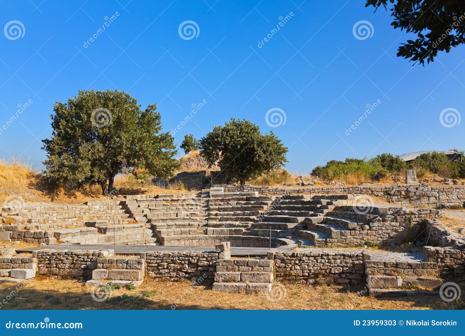 Ancient Ruins in Troy Turkey Stock Image - Image of landmark ...