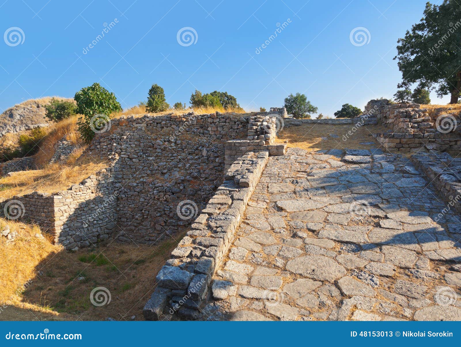 Ancient Ruins in Troy Turkey Stock Image - Image of architecture ...