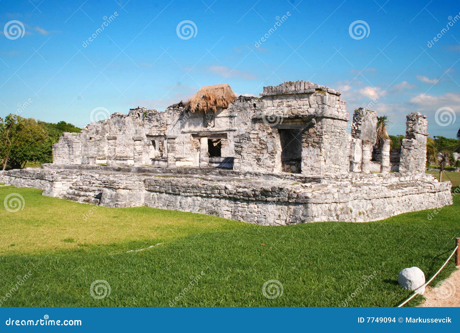 Ancient Ruins of Tulum in Mexico Stock Photo - Image of sunbathing ...