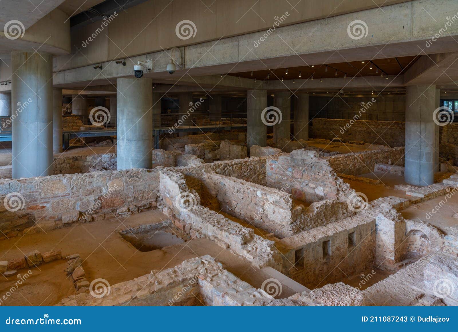 Ancient Ruins Under the Acropolis Museum in Athens, Greece Editorial ...