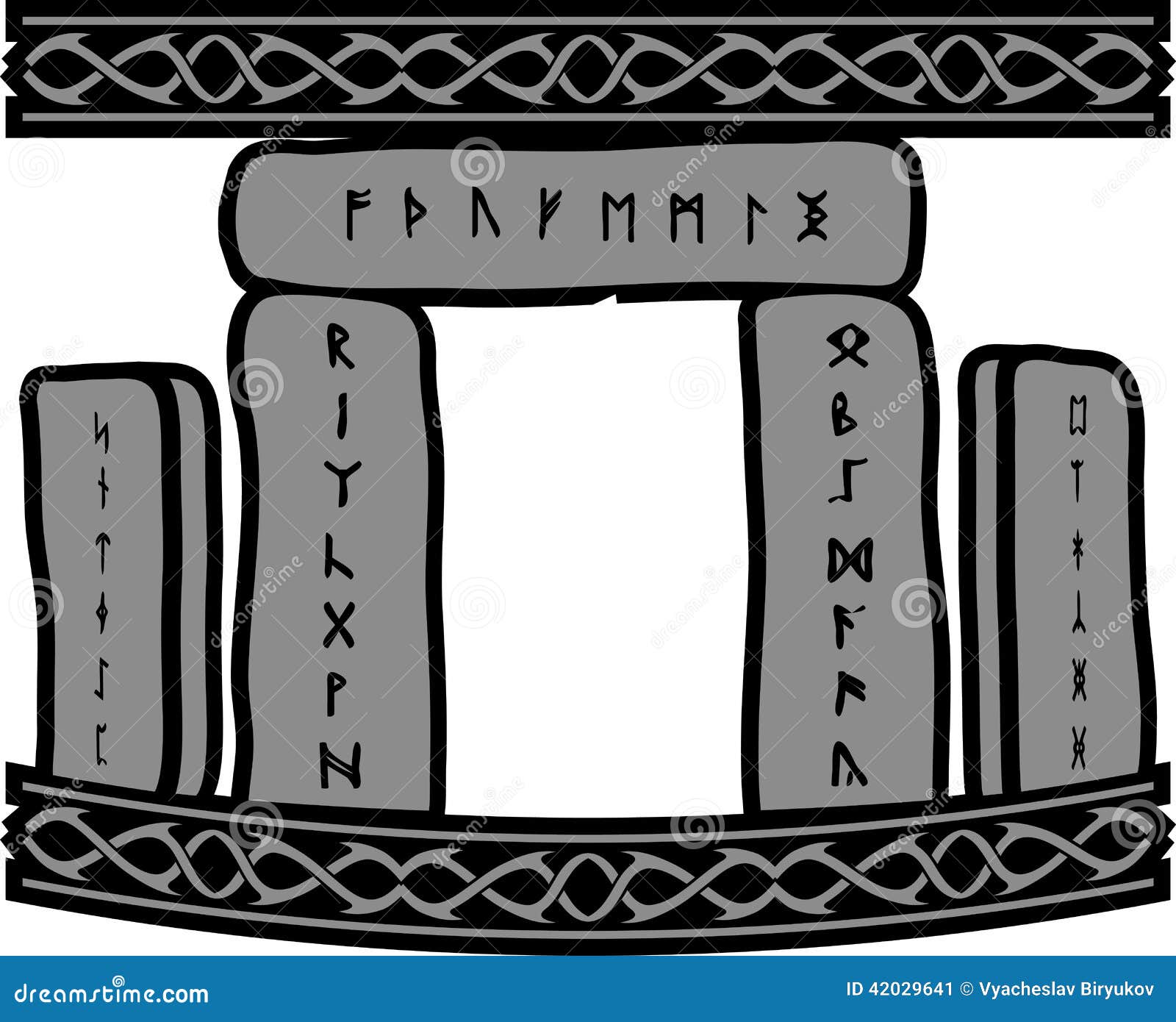 Ancient runic stones stock vector. Illustration of building - 42029641