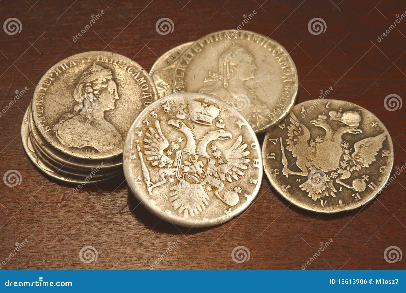 Ancient russian coins stock photo. Image of money, rouble - 13613906