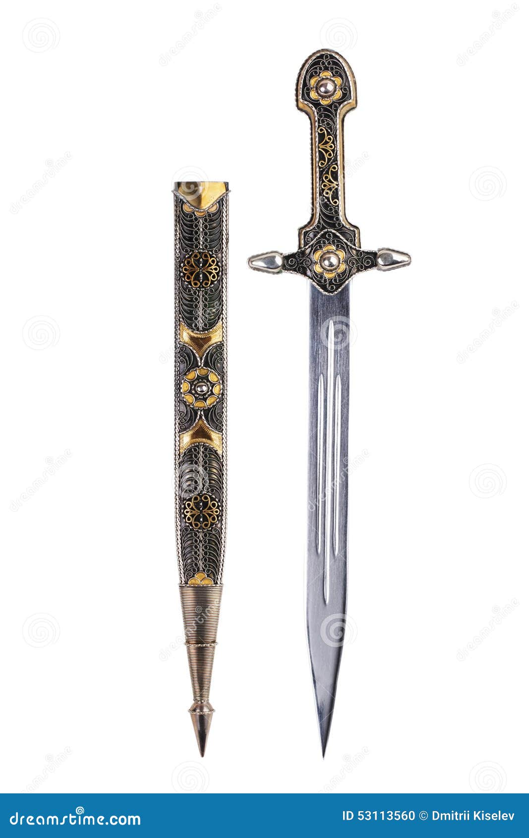 Old Saber With Scabbard On White Background Royalty-Free Stock ...