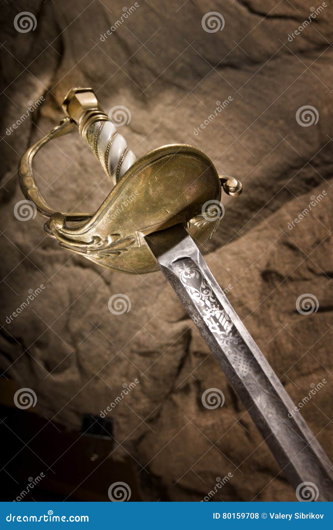 Ancient Sabre. a Smart Variant of the Fighting Weapon Stock Photo ...