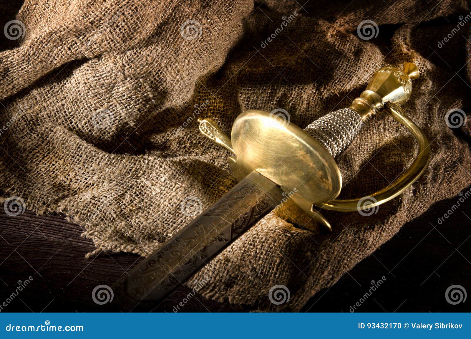 Ancient sabre. stock photo. Image of edge, mystical, ceremonial - 93432170