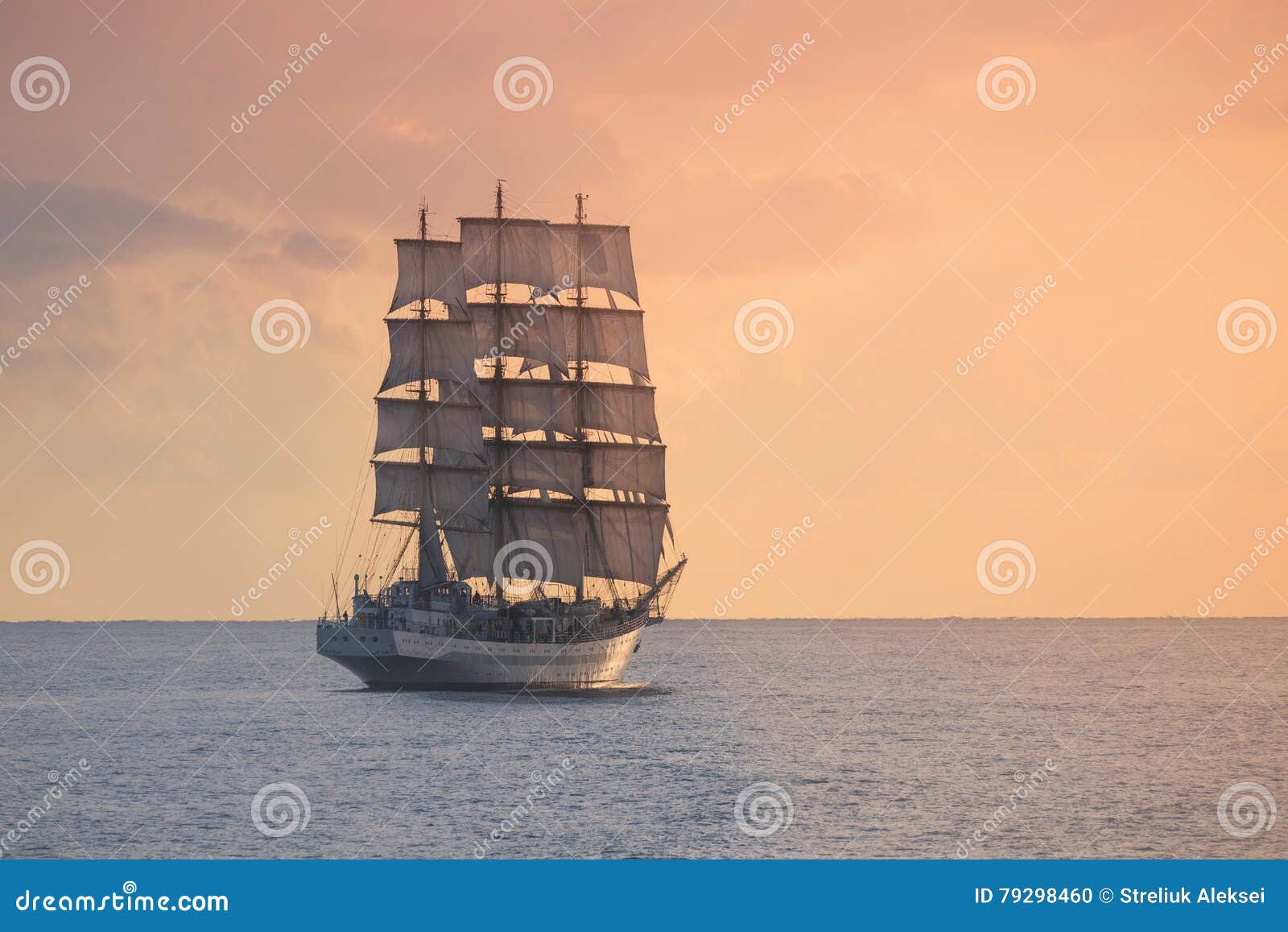 Ancient Sailing Ship in the Sea Stock Photo - Image of ocean, sochi ...
