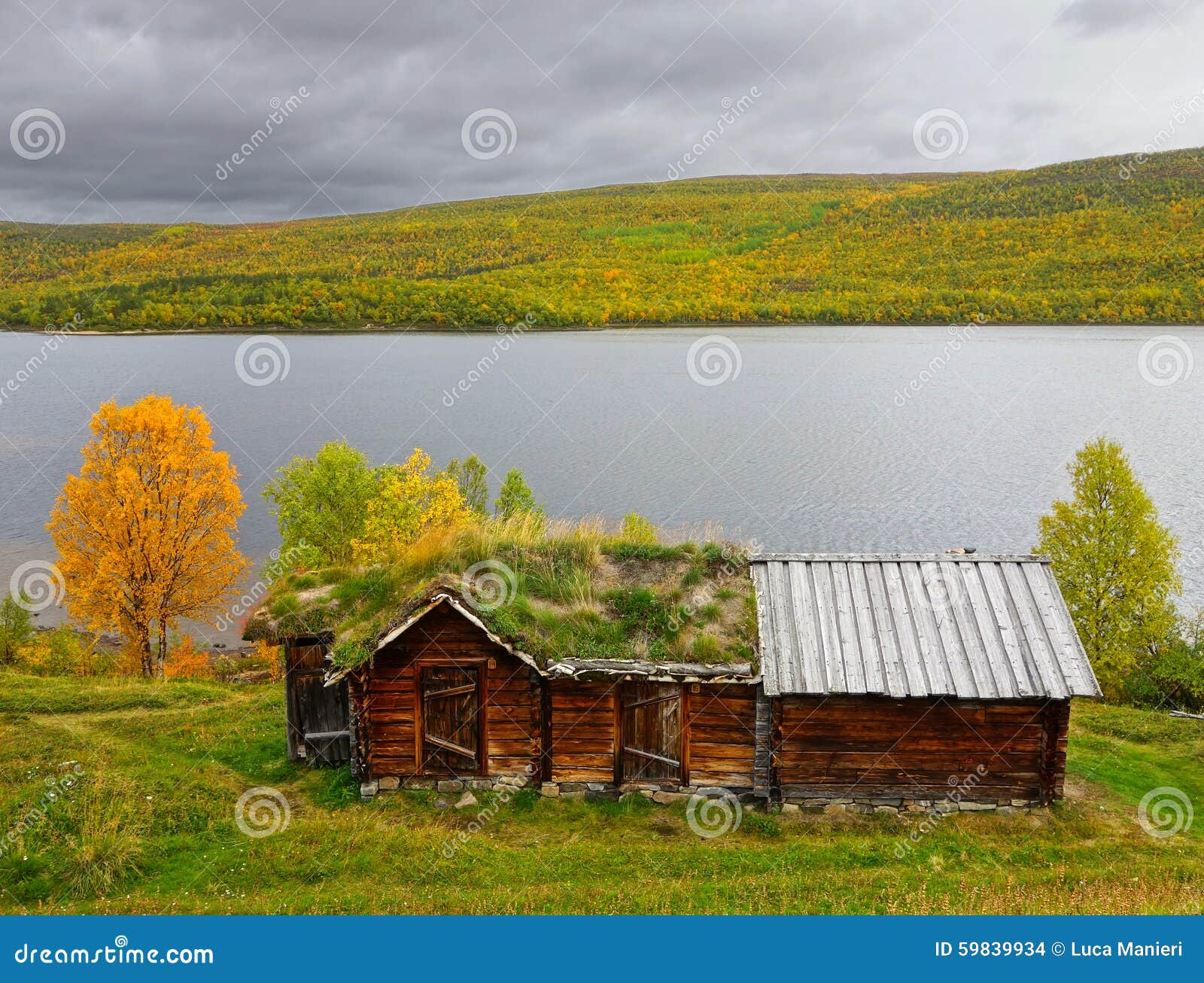 Ancient sami house stock photo. Image of village, autumn - 59839934