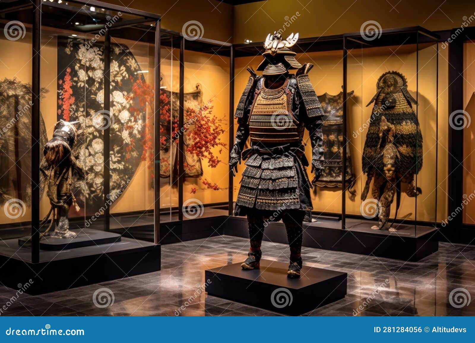 Ancient Samurai Armor Displayed In Museum Royalty-Free Stock Image ...