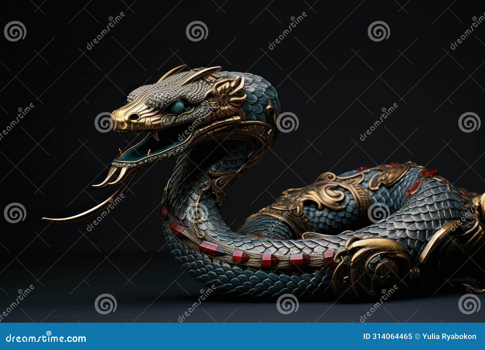 Samurai Serpent Snake. Generate Ai Royalty-Free Stock Photo ...