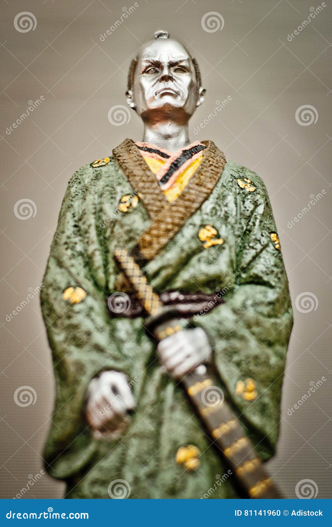 Ancient samurai statue stock photo. Image of figure, fighter - 81141960