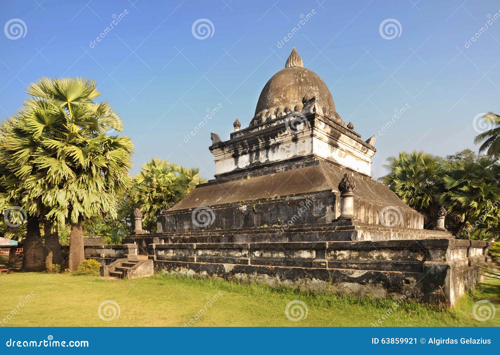 Ancient Sanctuary in Lao Country Stock Image - Image of ayuthaya ...
