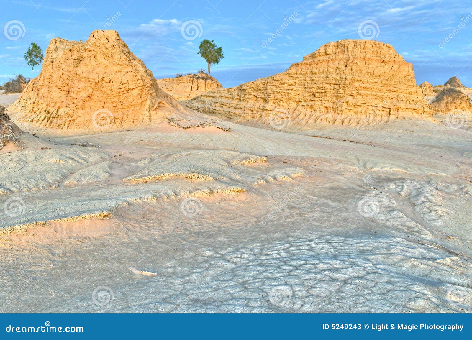 Ancient Sand Dunes and Erosion Patterns in Mungo N Stock Image - Image ...