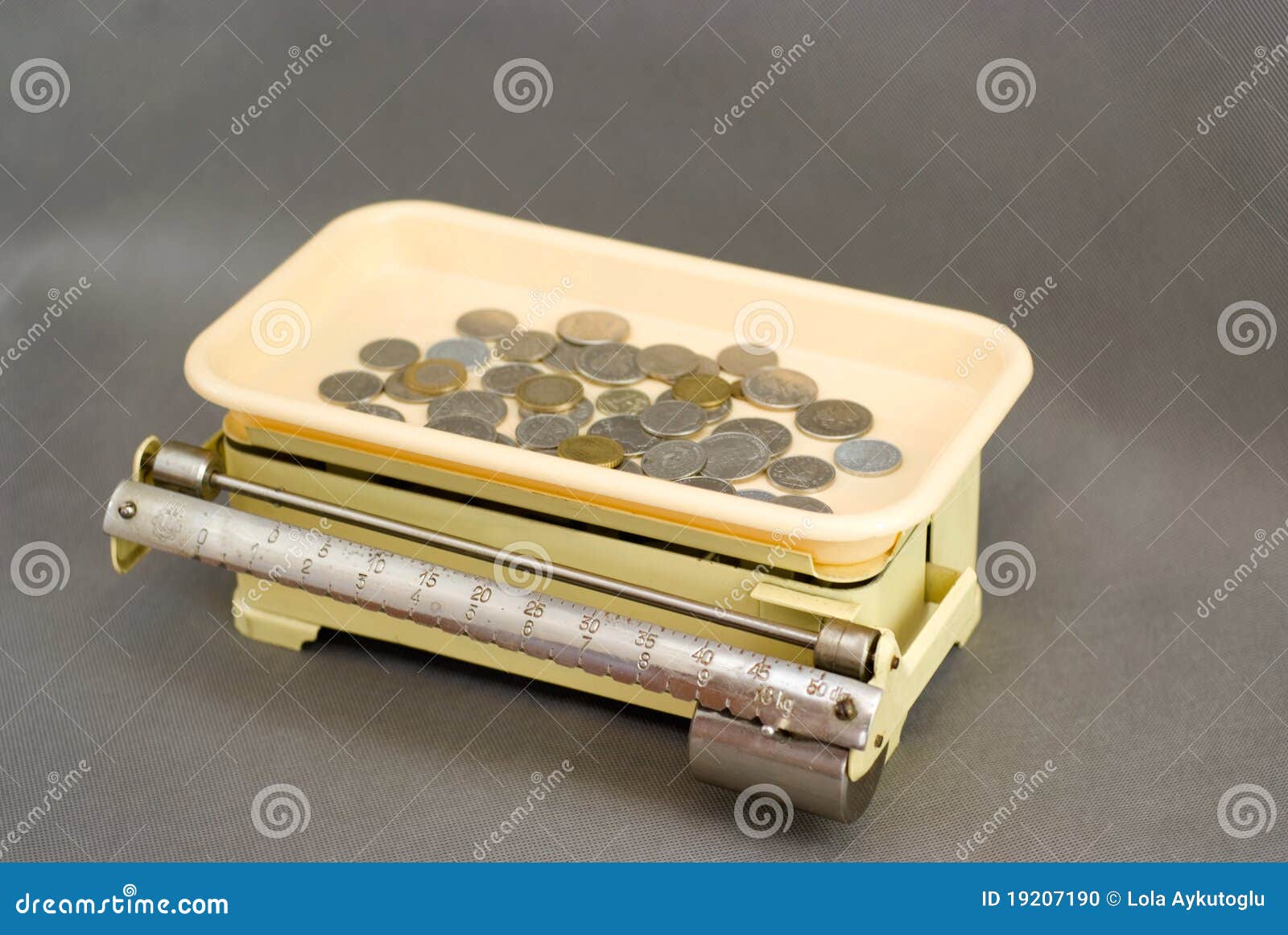 Ancient scales with coins stock photo. Image of gravity - 19207190