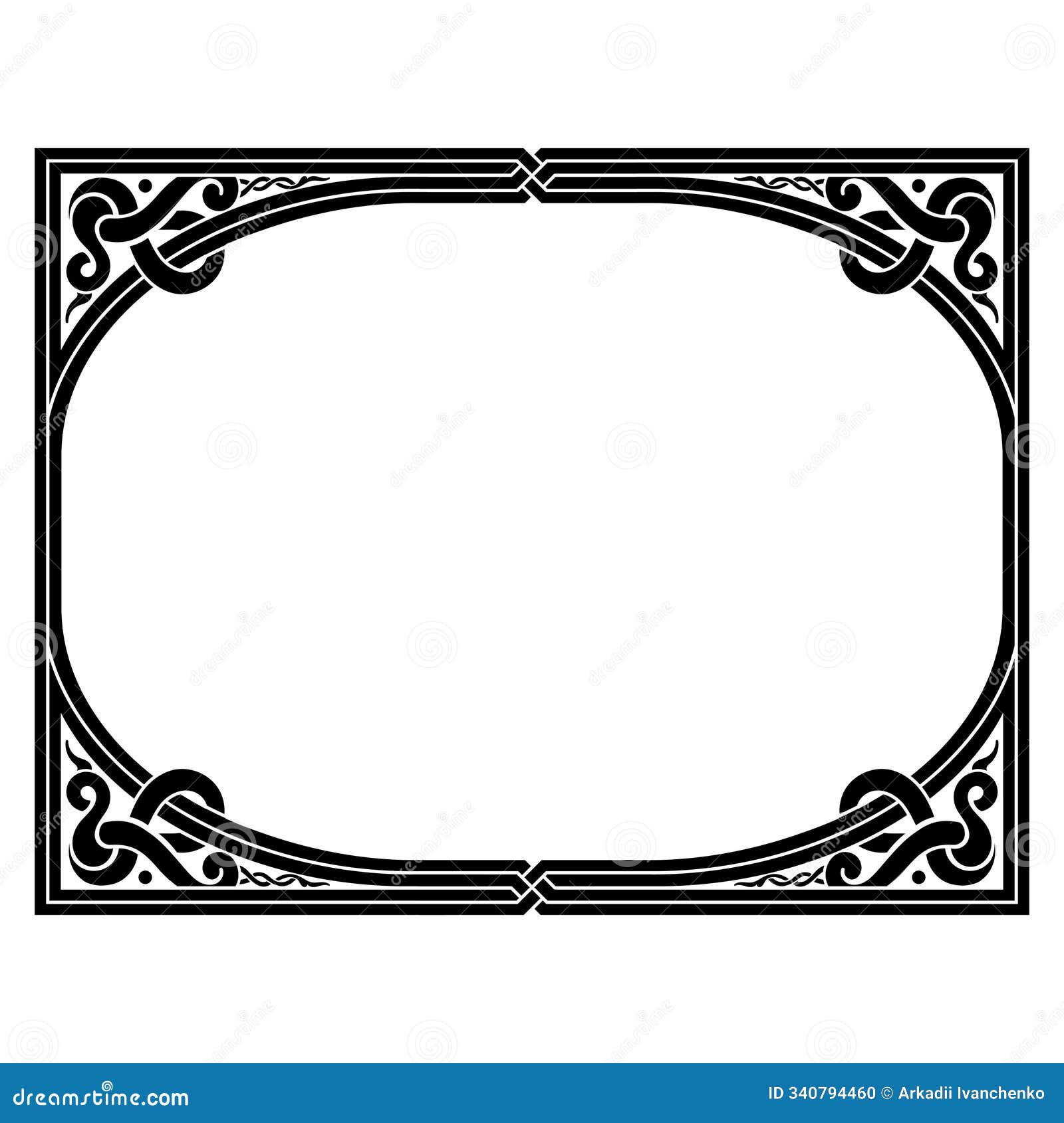 Ancient Scandinavian Design. Frame Drawn in Celtic-Scandinavian Style ...