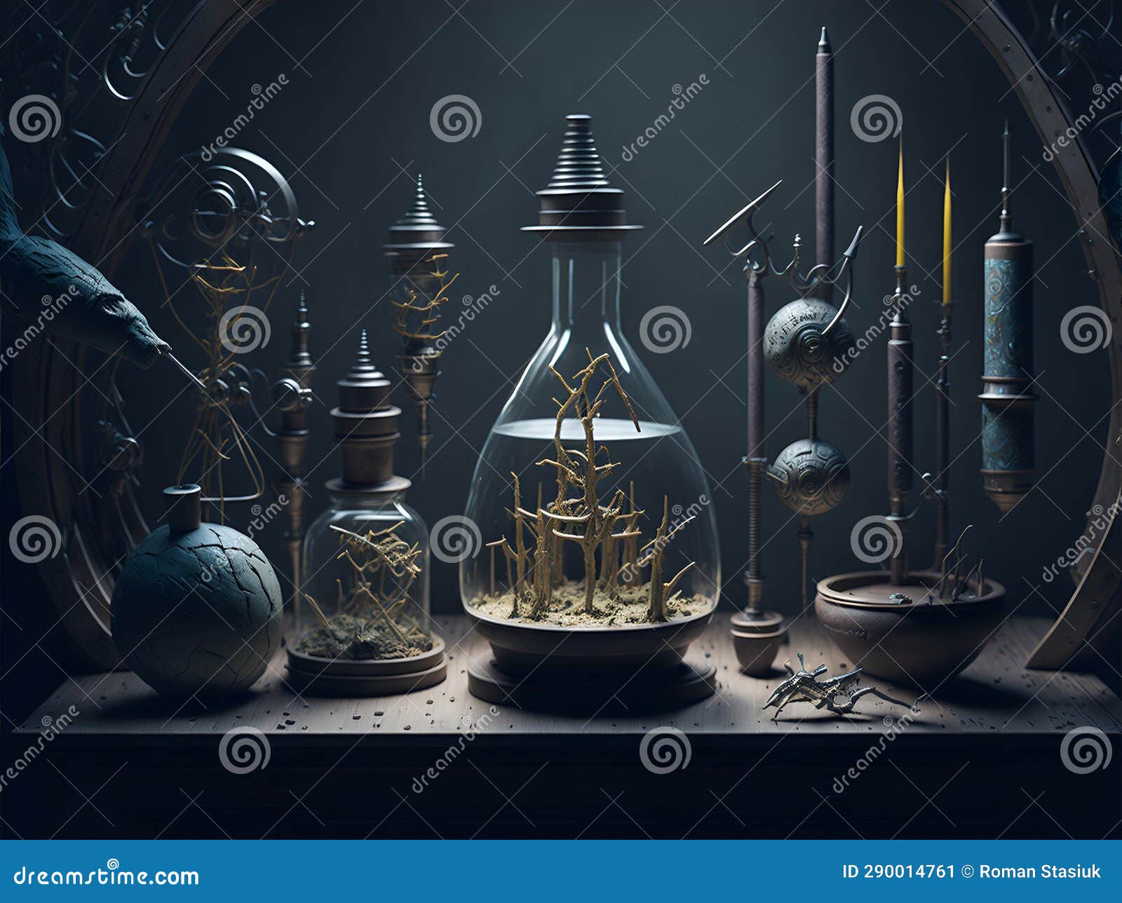 Ancient Scientific Tools. AI Generated Stock Illustration ...