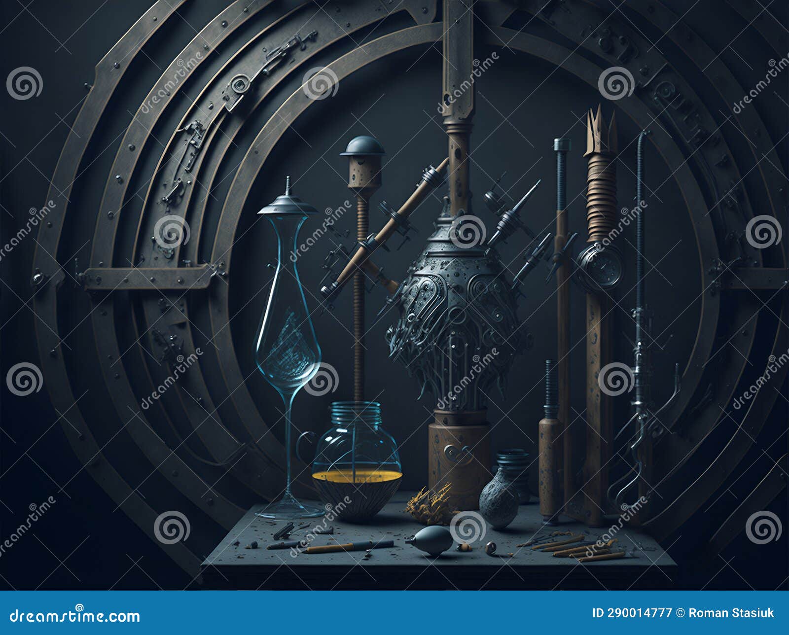 Ancient Scientific Tools. AI Generated Stock Illustration ...