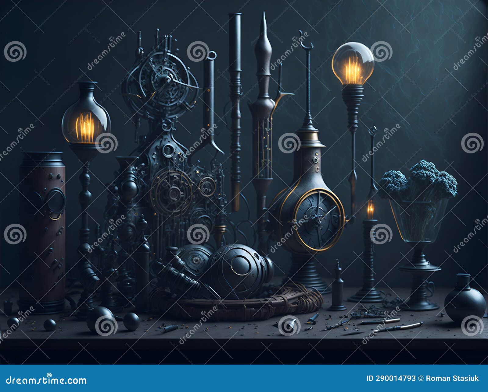 Ancient Scientific Tools. AI Generated Stock Illustration ...