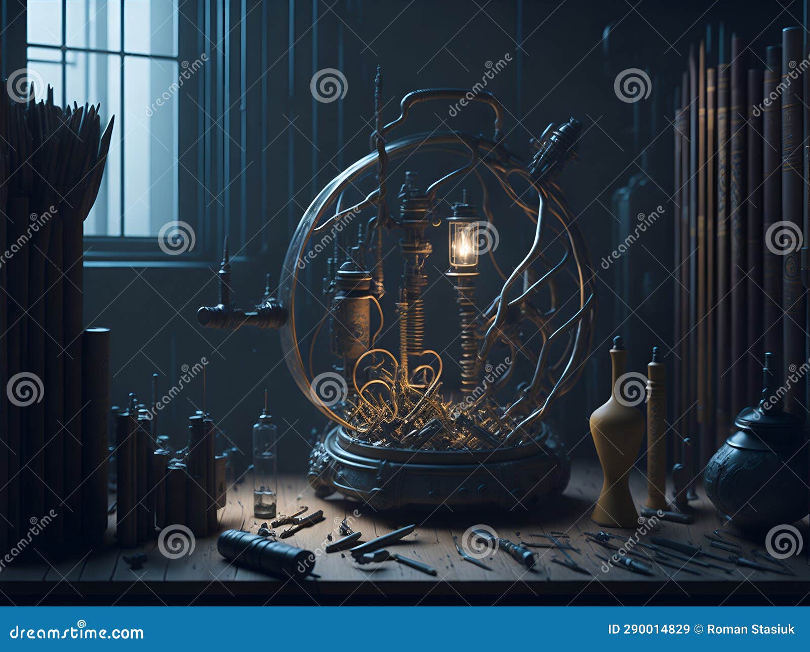 Ancient Scientific Tools. AI Generated Stock Illustration ...