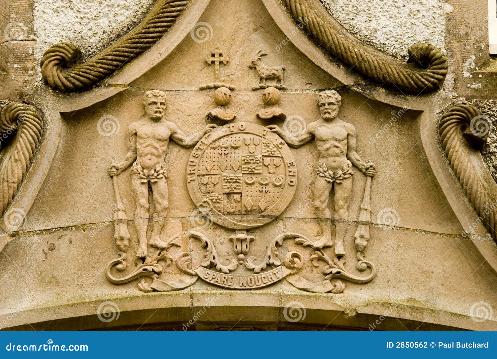 Ancient Scottish Crest & Motto Stock Photo - Image of motto, crest: 2850562