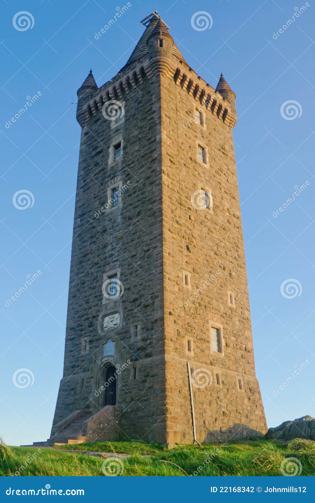 Ancient Scrabo Tower in Northern Ireland Stock Photo - Image of ...