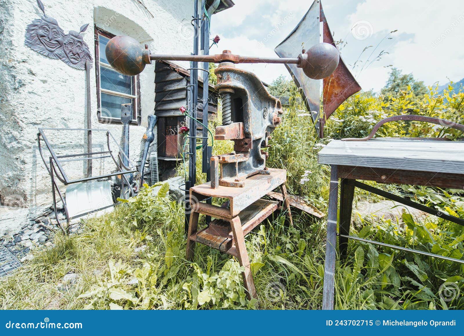 Ancient press stock image. Image of mechanical, safety - 243702715