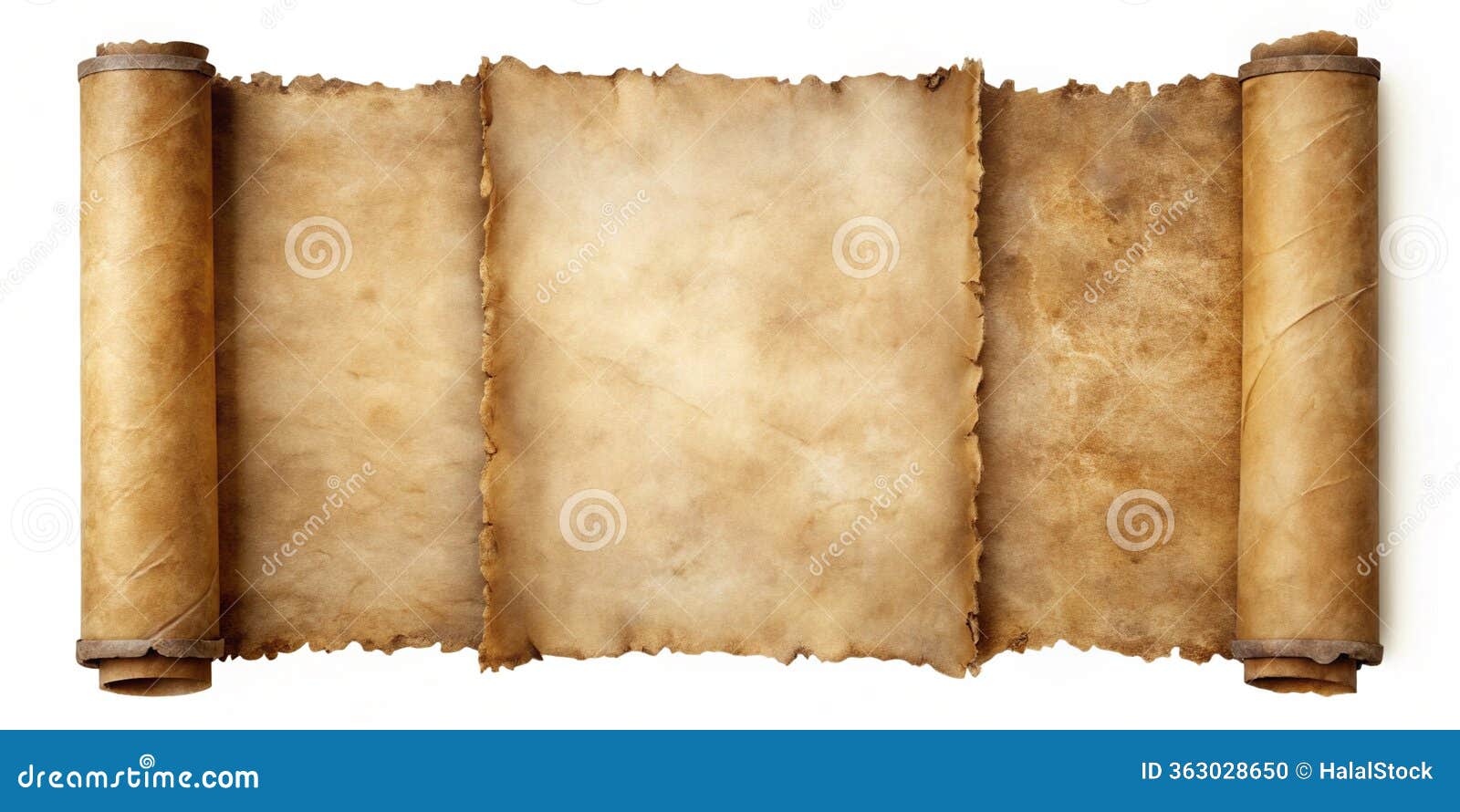 Ancient Scroll Collage with Aged Paper Texture for Vintage Design Stock ...