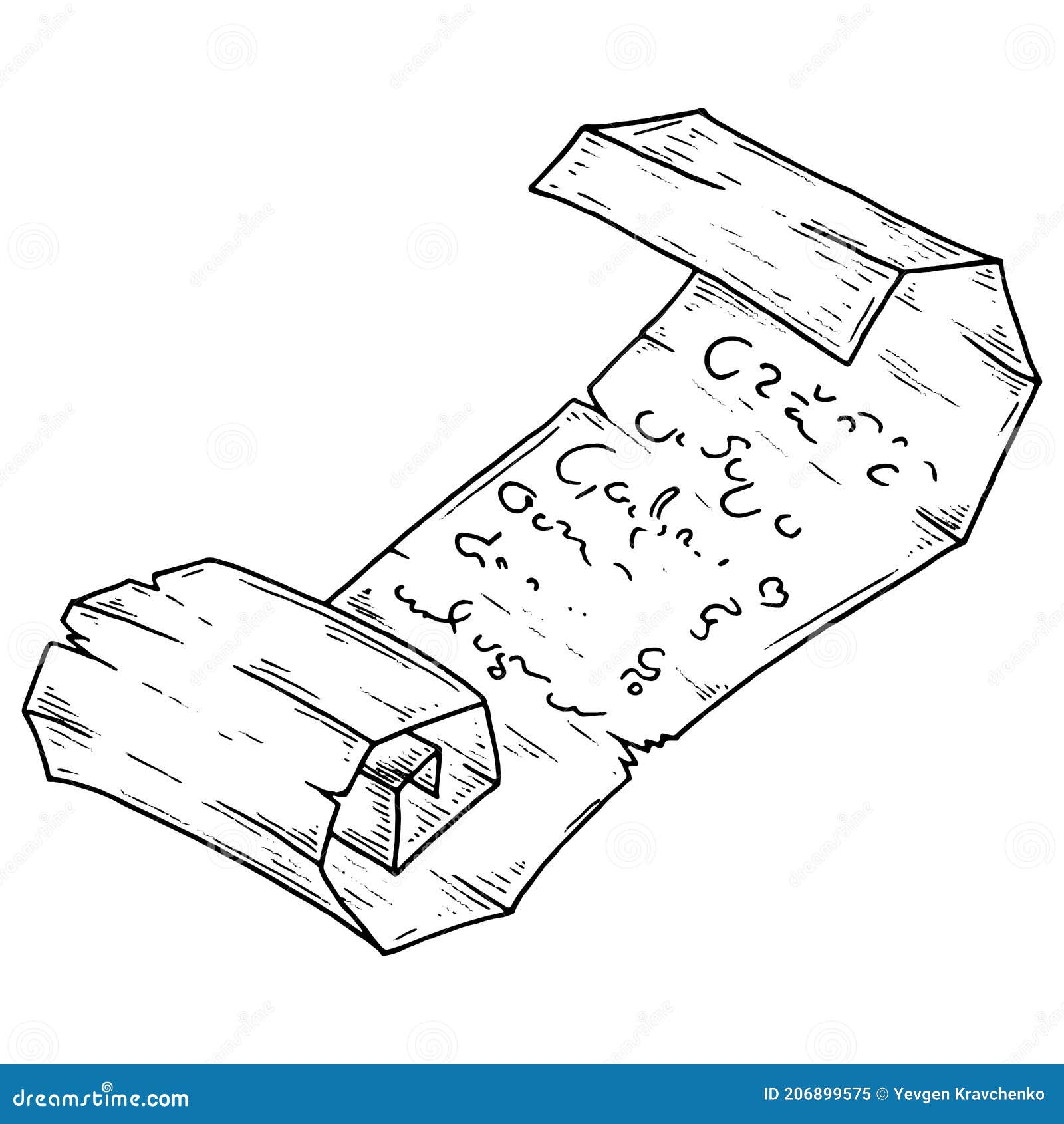 Ancient Scroll. Vector Parchment with Letters Stock Vector ...