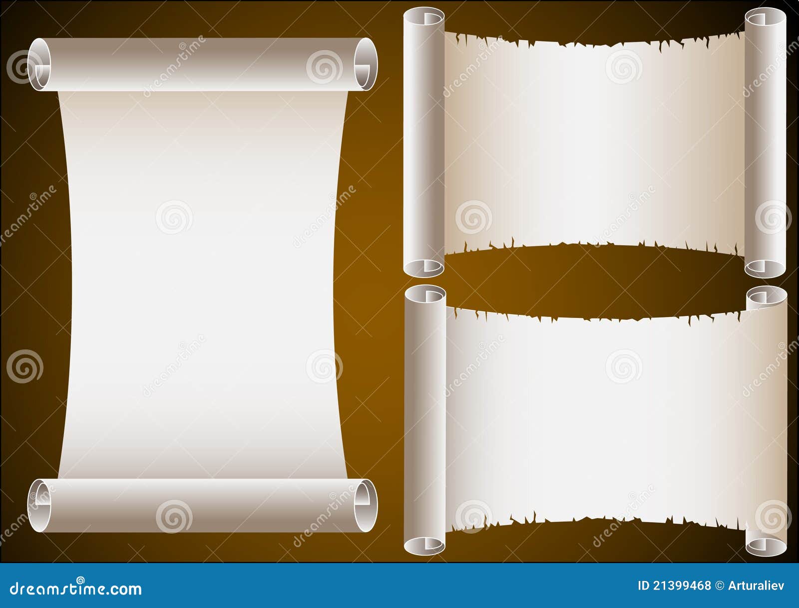 Ancient scrolls stock vector. Illustration of border - 21399468