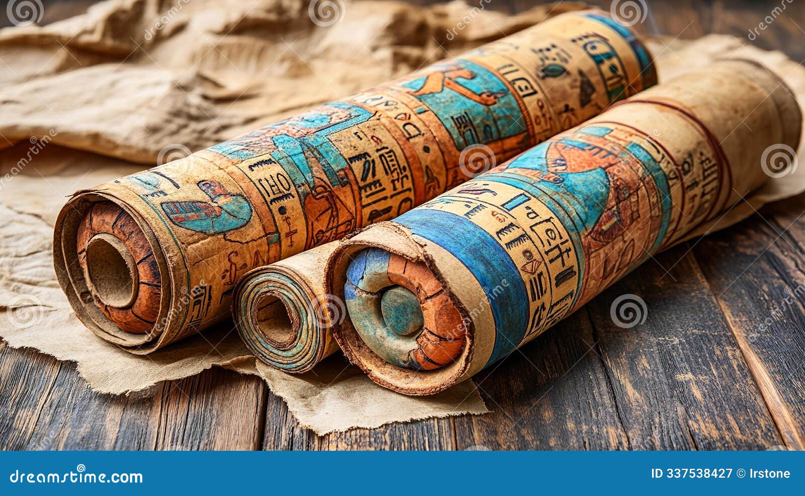 Ancient Scrolls with Text and Religious Hymns, History, Science and ...