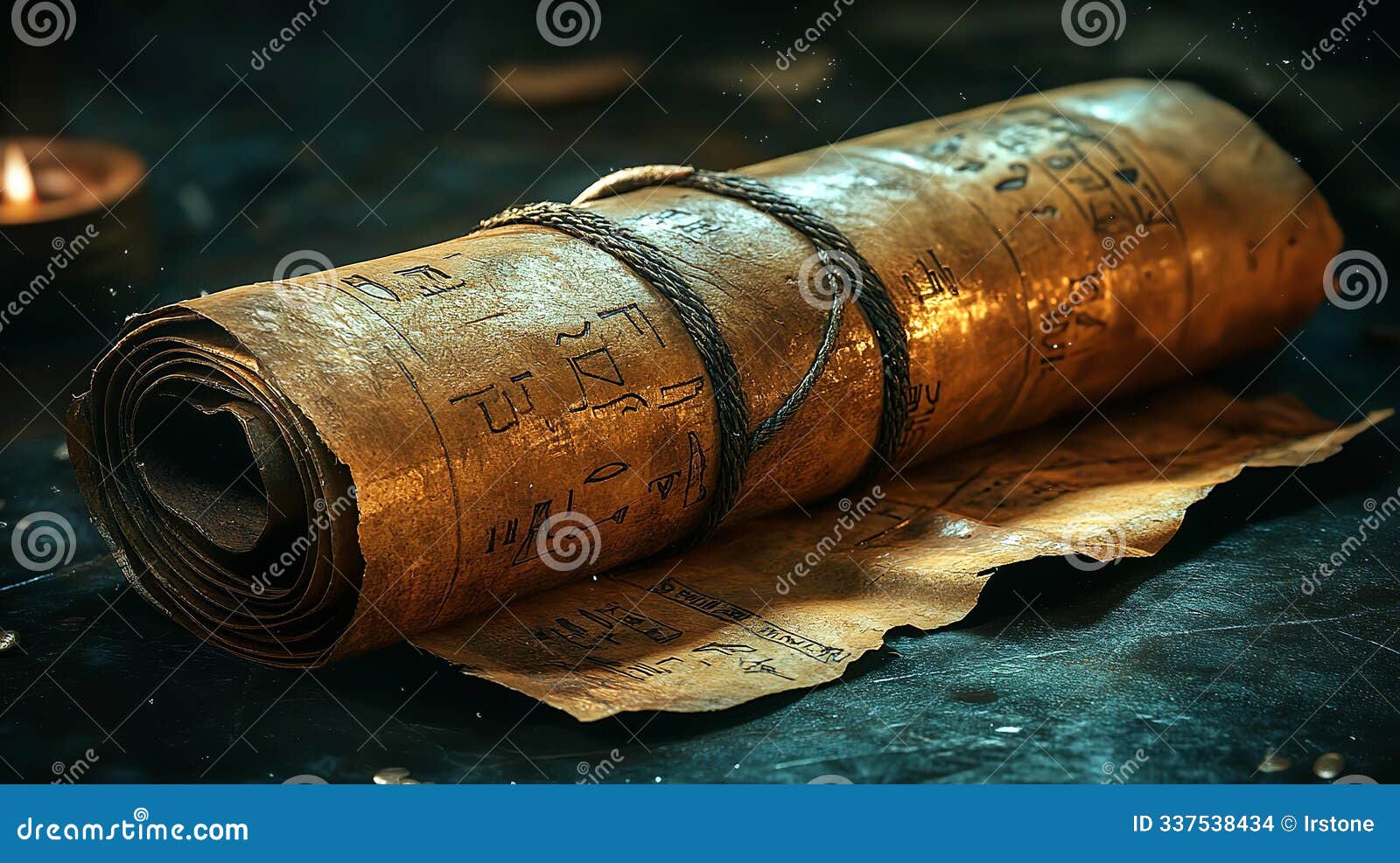 Ancient Scrolls with Text and Religious Hymns, History, Science and ...