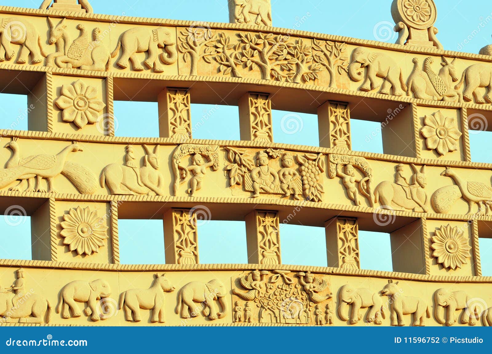 Ancient sculptured gate stock photo. Image of famous - 11596752