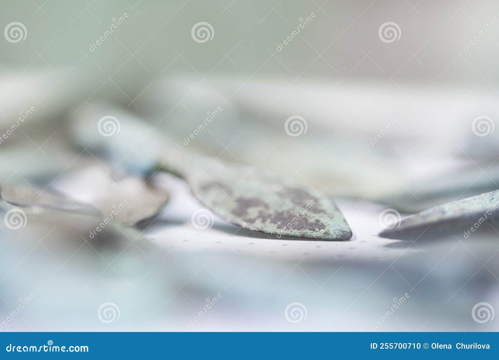 Ancient Scythian Bronze Arrowheads. Selective Focus. Antique Weapons ...