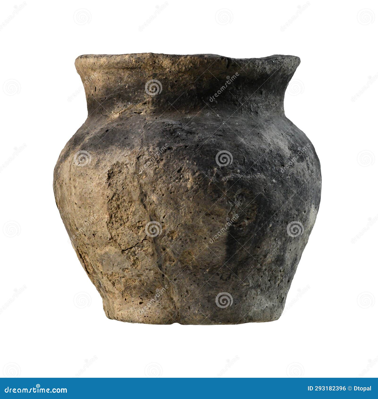 Ancient Scythian Clay Pot on a White Background Stock Photo - Image of ...