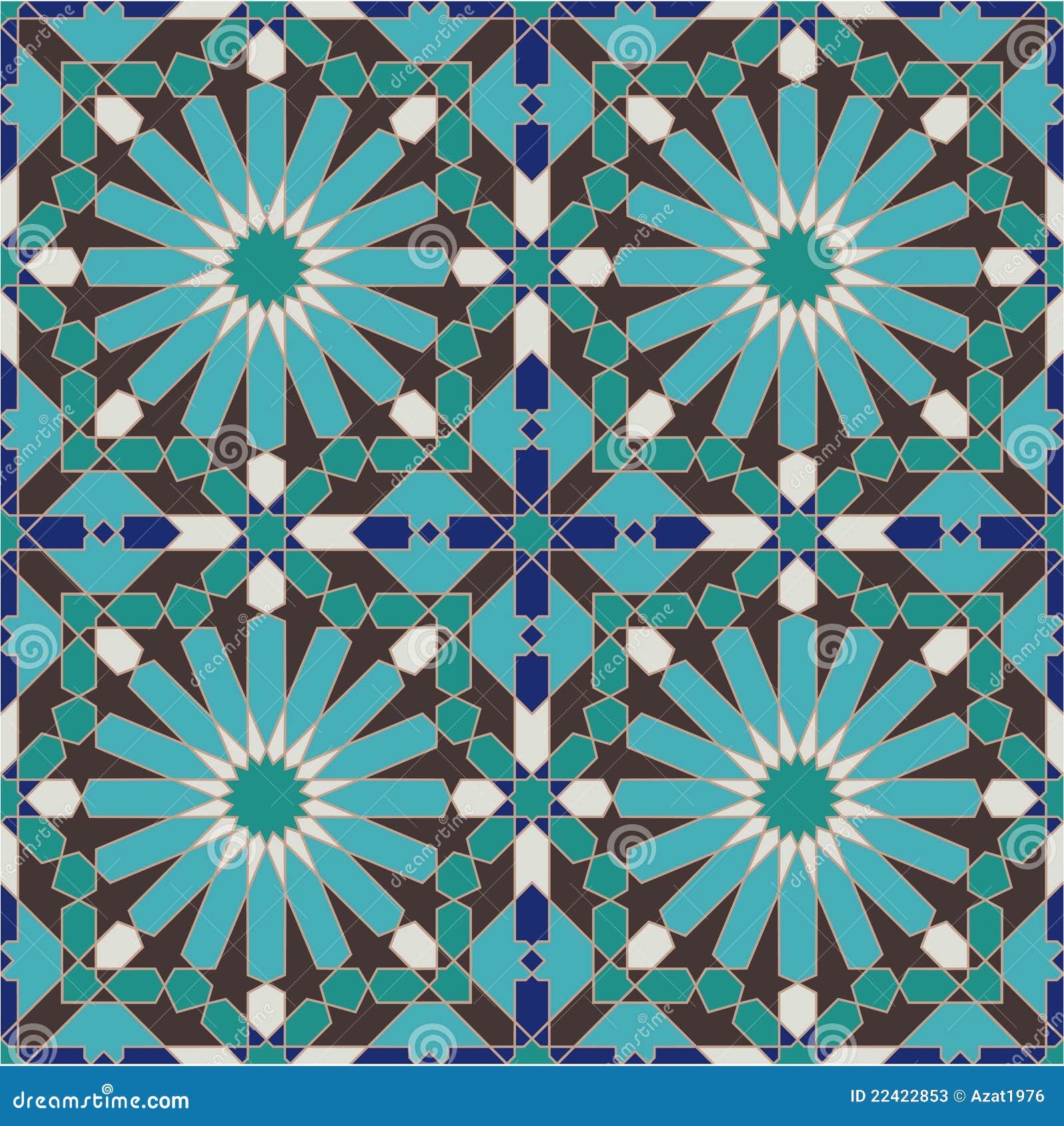 Ancient Seamless Morocco Pattern Stock Illustration - Illustration of ...