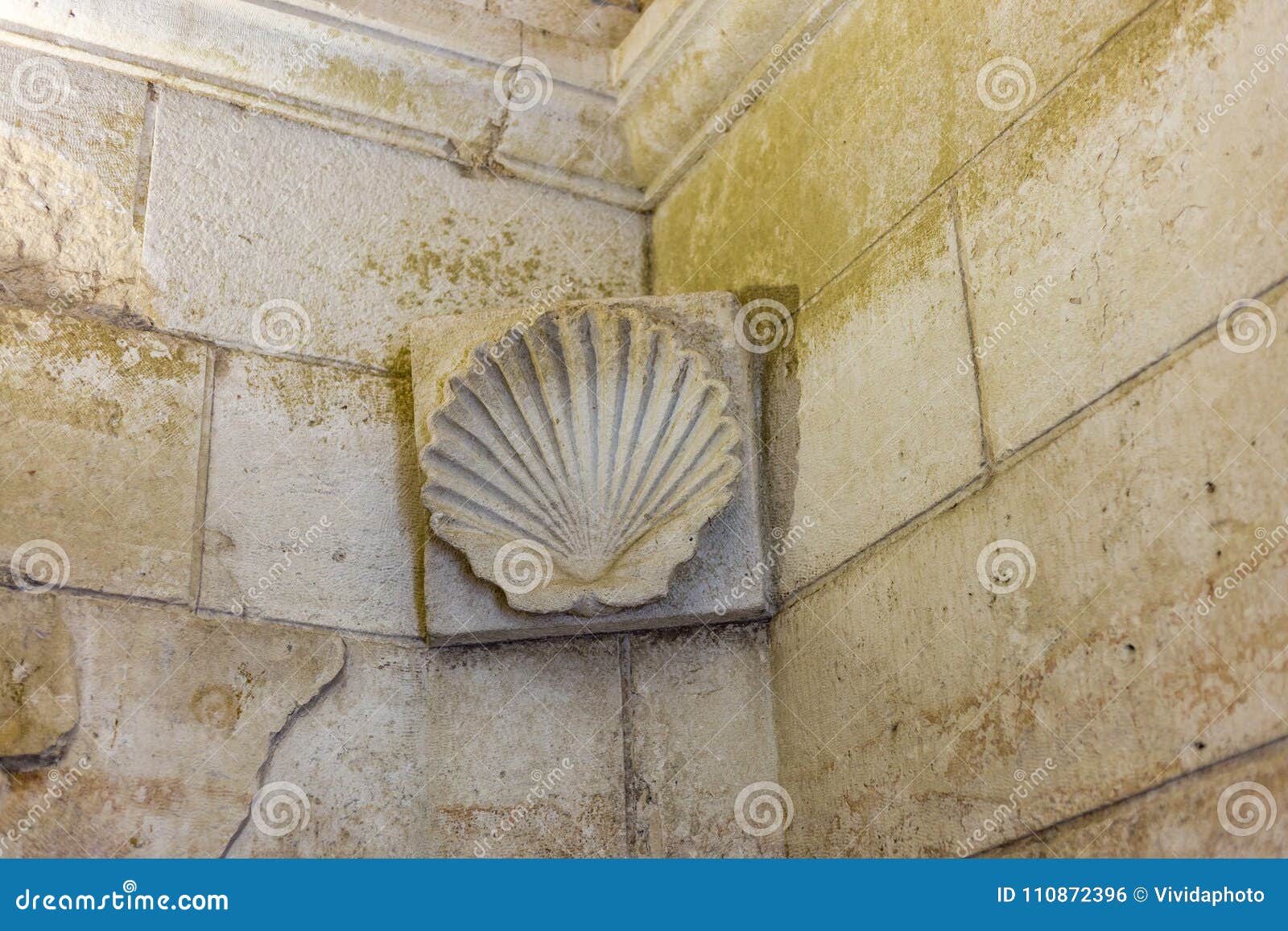 Ancient Shell-shaped Sculpture Stock Photo - Image of moulding, home ...