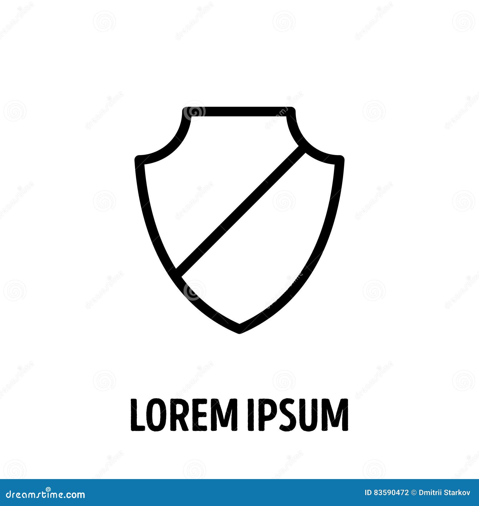 Ancient shield with emblem stock illustration. Illustration of ...